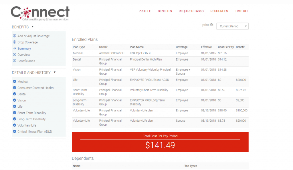 CAConnect | C&A Benefits Group